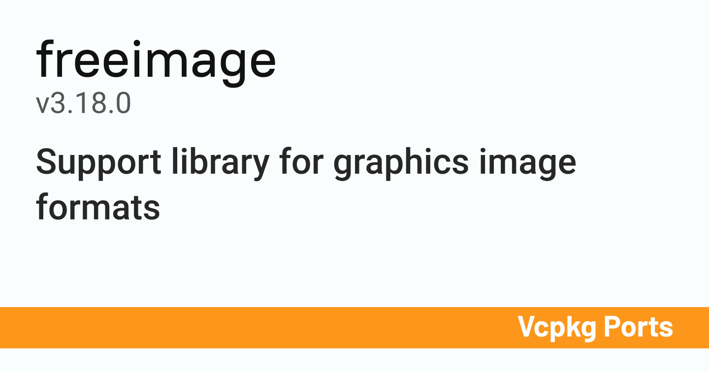 freeimage v3.18.0 - Vcpkg Ports