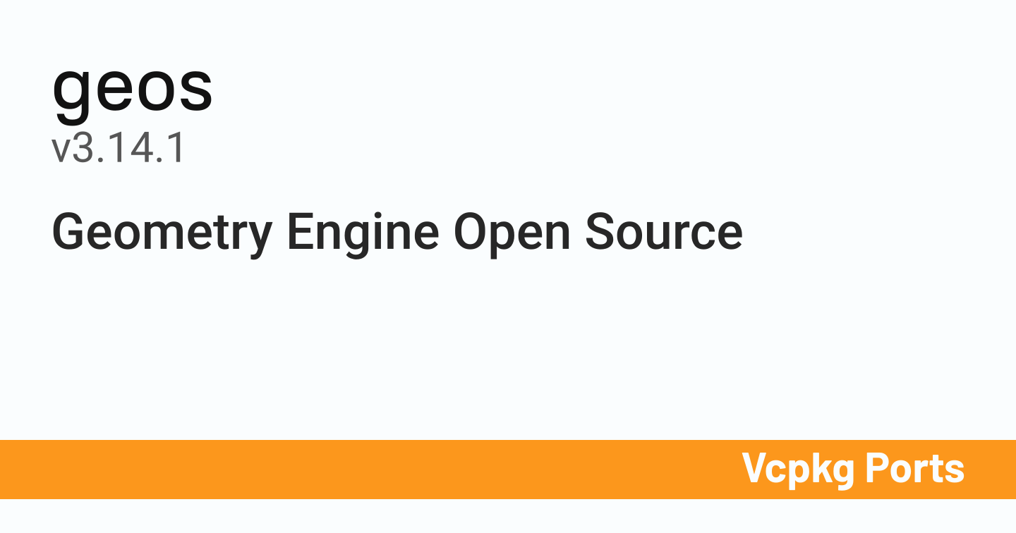 geos v3.14.1 - Vcpkg Ports