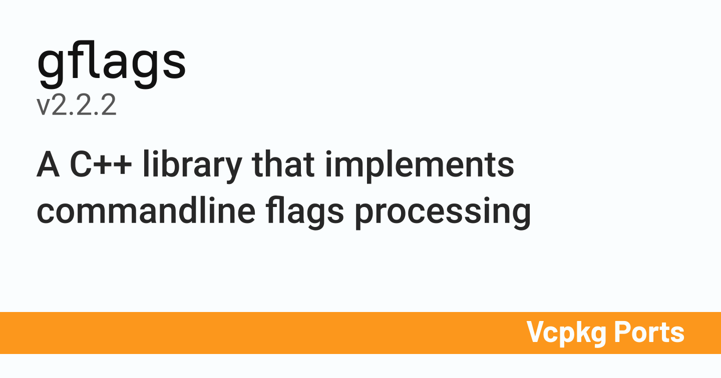 gflags v2.2.2 - Vcpkg Ports
