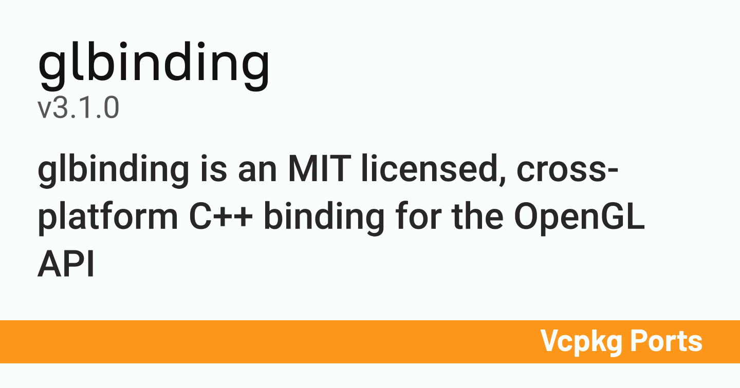 glbinding v3.1.0 - Vcpkg Ports