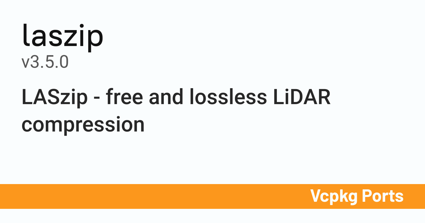 laszip v3.5.0 - Vcpkg Ports