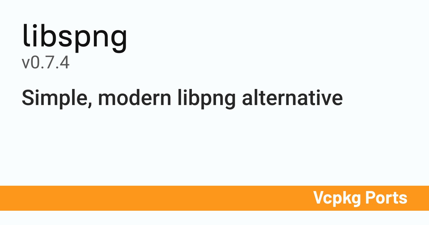 libspng v0.7.4 - Vcpkg Ports