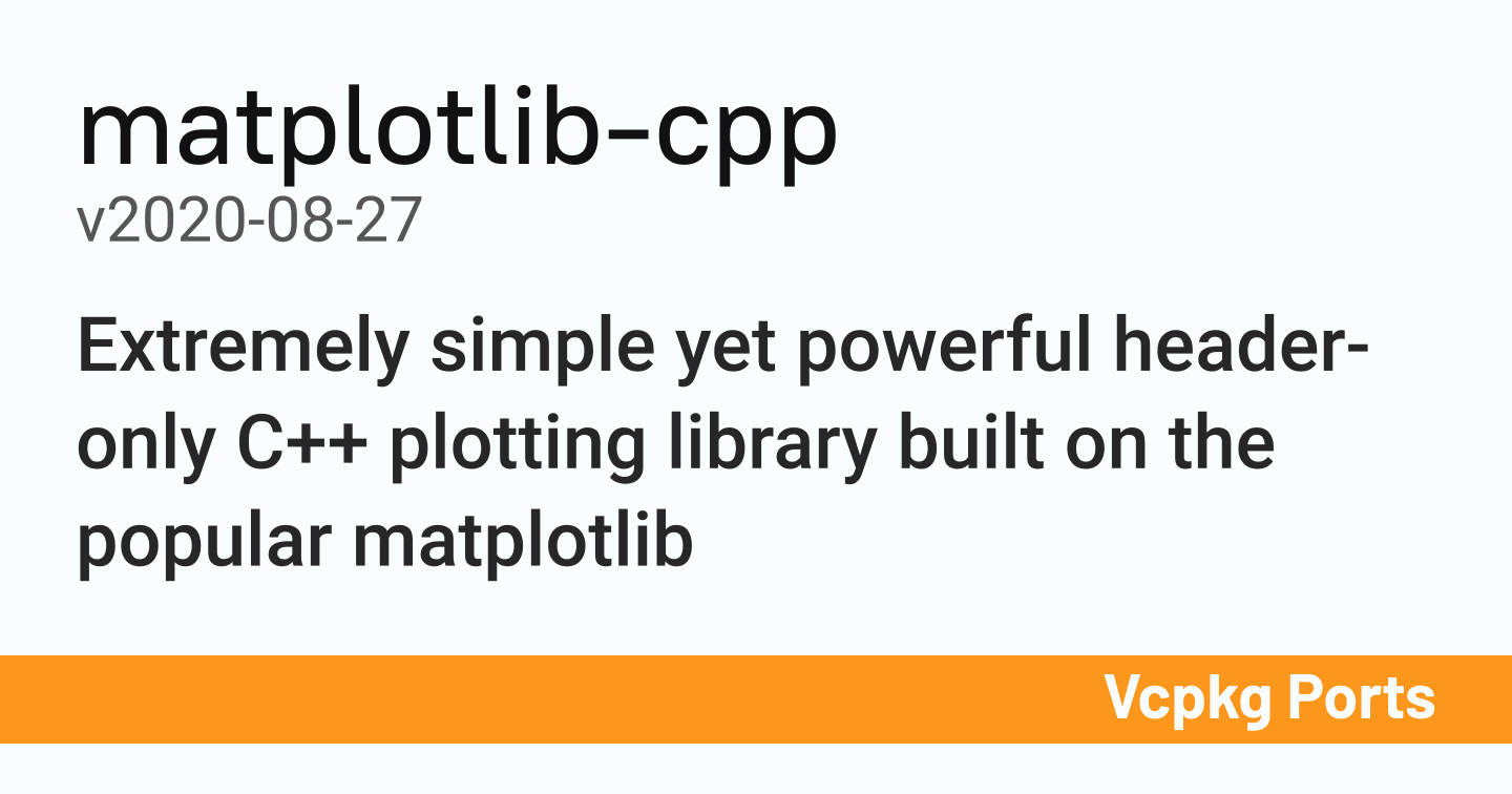 Matplotlib Cpp V2020 08 27 Vcpkg Ports