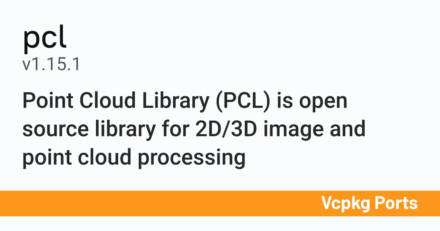 pcl v1.15.1 - Vcpkg Ports