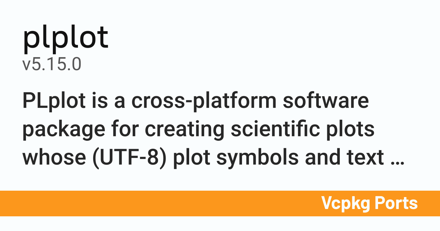plplot v5.15.0 - Vcpkg Ports