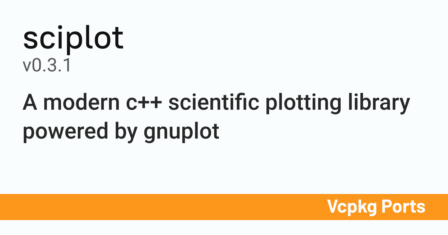 sciplot v0.3.1 - Vcpkg Ports