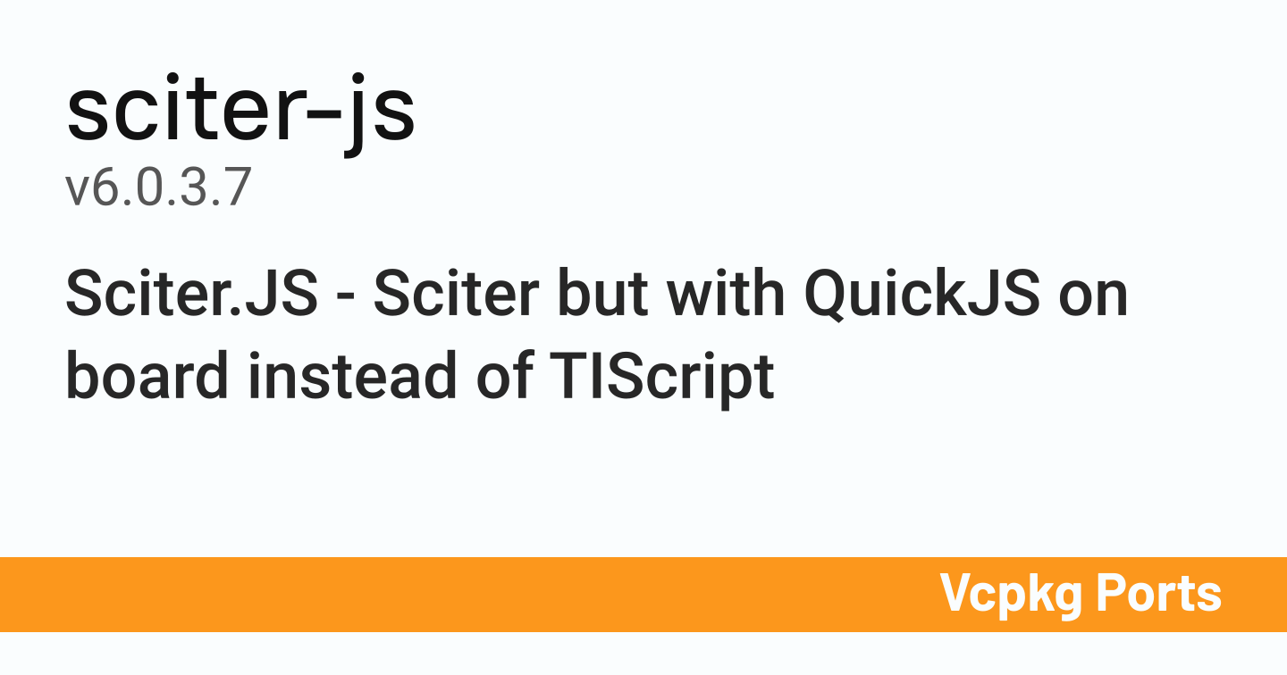 sciter-js v6.0.3.7 - Vcpkg Ports